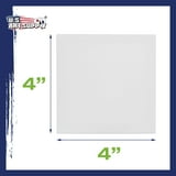 U.S. Art Supply 4" x 4" Mini Professional Primed Stretched Canvas (1 ...