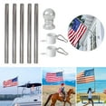 comerut Flag Pole Tangle-Free Metal Weather-resistant Outdoor Flagpole ...