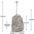 Tilami Rolling Backpack 16 Inch School College Travel Carry-on Backpack ...