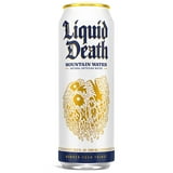 Liquid Death Mountain Water, 19.2 oz King Size Cans, 8-Pack, Infinitely ...