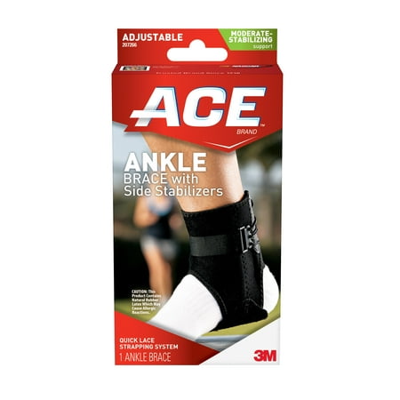 ACE Ankle Brace with Side Stabilizers, One Size Adjustable - Walmart.com