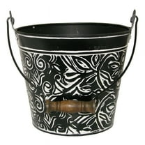 Robert Allen Floral Planter Bucket Vintage Style - Galvanized Metal ...