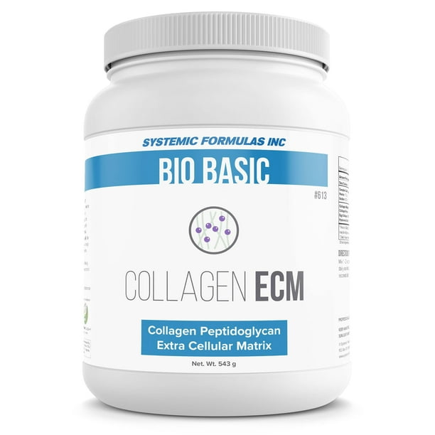 Systemic Formulas Collagen ECM #613. Collagen Peptidoglycan Extra Cellular Matrix. 543 g (19 oz ...
