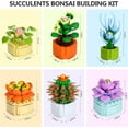 MOONTOY Flower Botanical Bonsai Building Set, Mini Bricks Succulent ...
