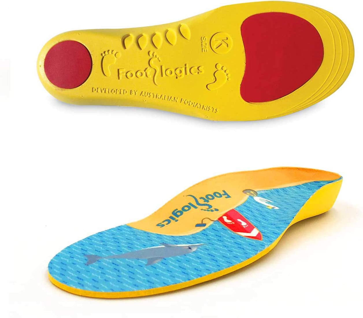 Footlogics Fun Kids Orthotic Shoe Insoles with Arch Support for ...