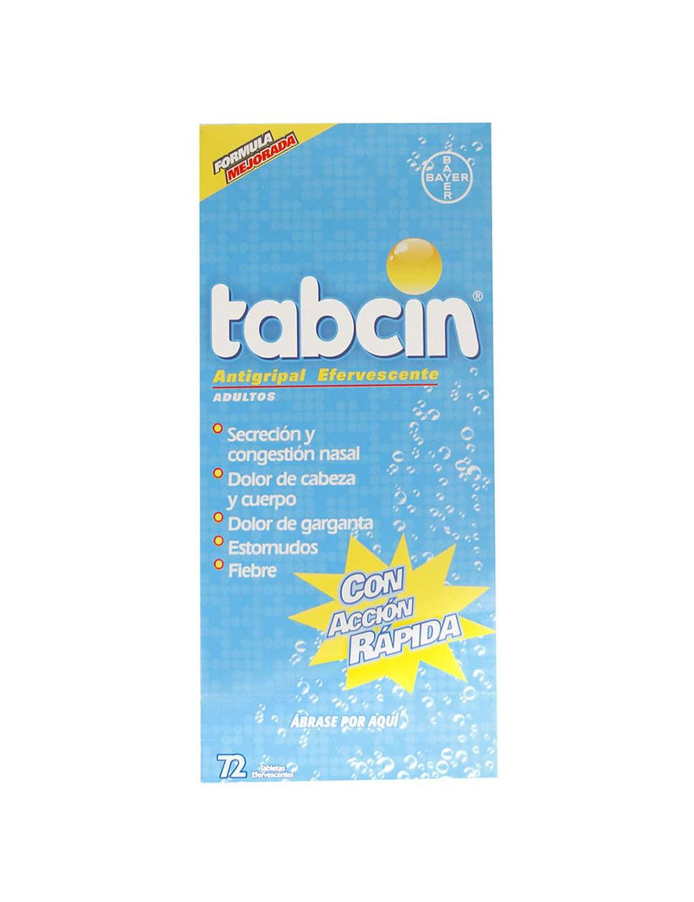 Tabcin Antigripal Efervescente 324/8/2 mg Caja Con 60 Tabletas ...