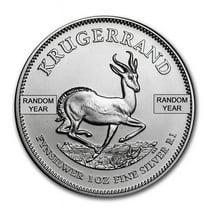 South Africa Silver Krugerrand - Fine 1 oz Bullion Coin (Random Year) - Walmart.com