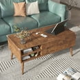 Furmax Convertible 39-Inch Wood Lift Top Coffee Table with Hidden ...