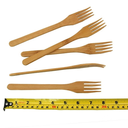 BambooMN Brand - Solid Bamboo Dinner Fork 8' - 10 pcs - Walmart.com ...