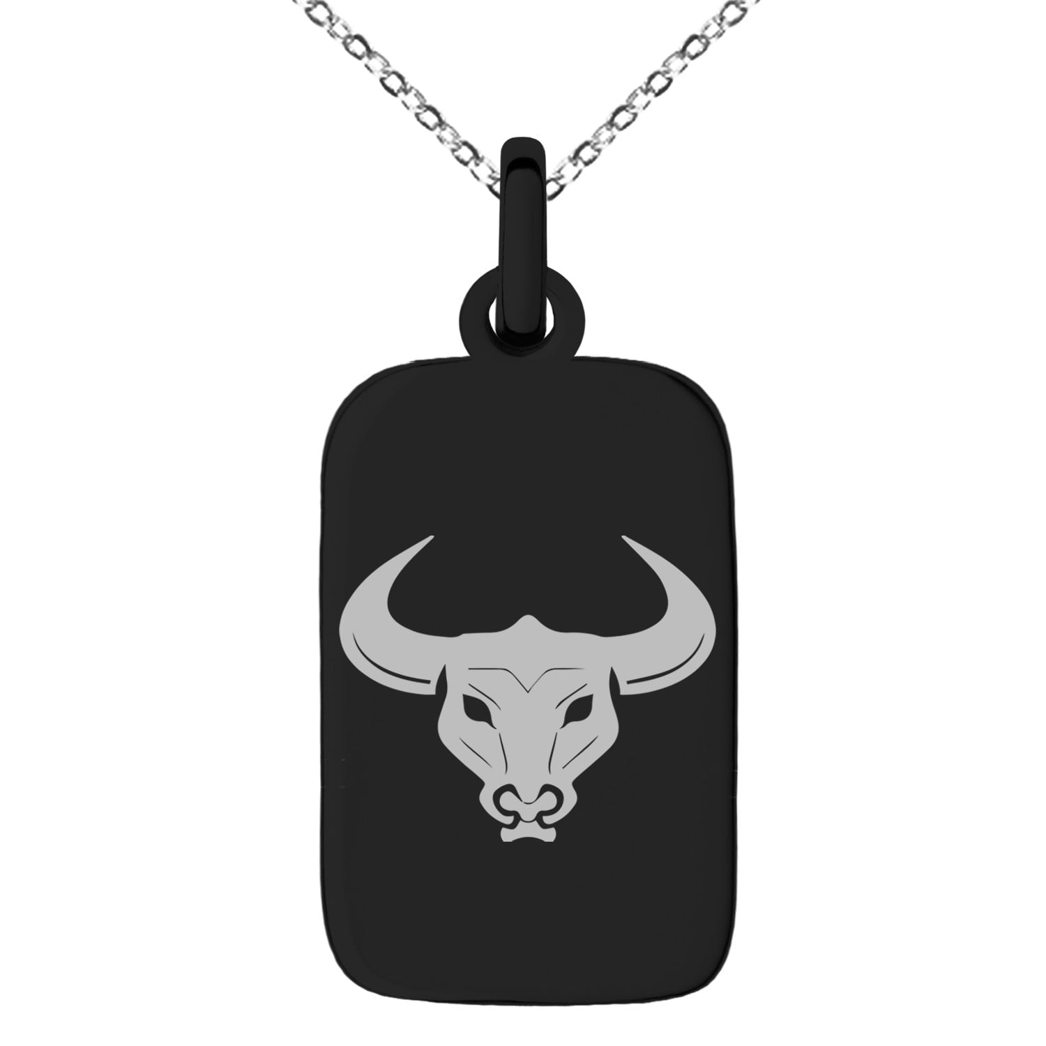 Stainless Steel Greek Mythology Minotaur Engraved Small Rectangle Dog ...