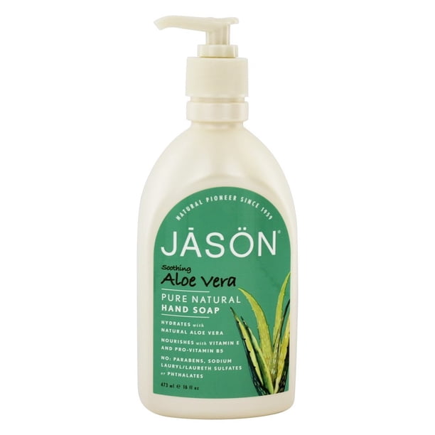 JASON Natural Products - Satin Hand Soap Natural Aloe Vera - 16 fl. oz ...