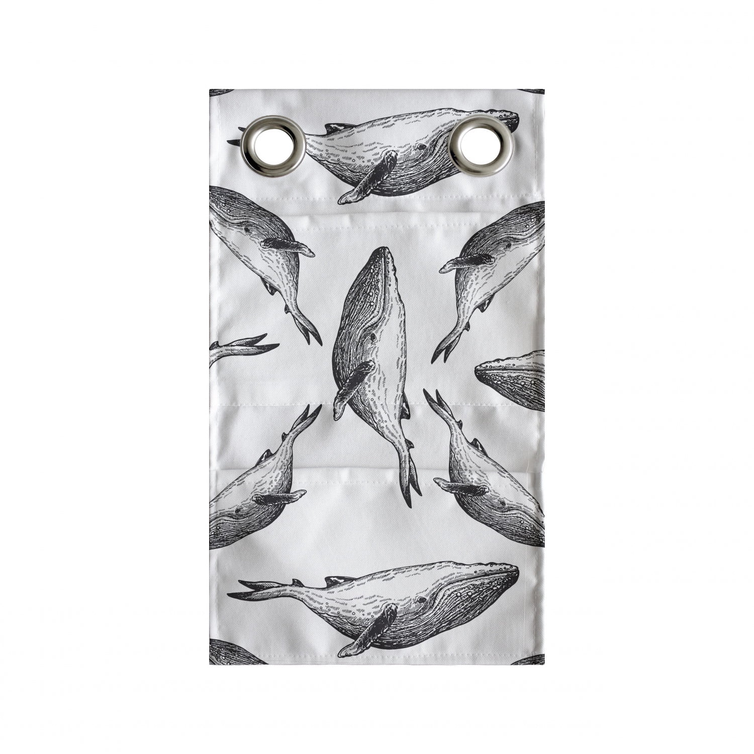 Whales Hanging Pocket Organizer, Hand Drawn Humpback Whales Ocean ...