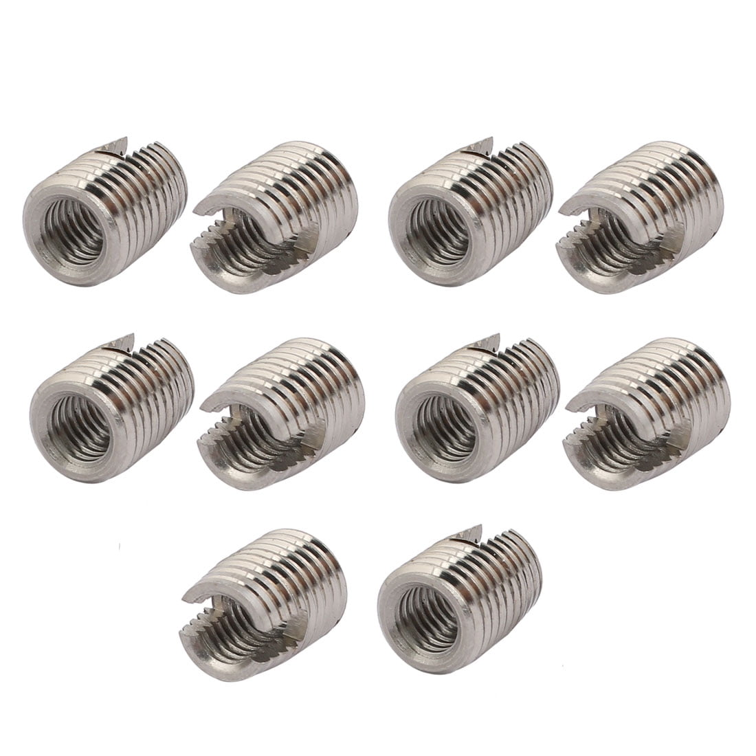 M8x15mm 304 Stainless Steel Self Tapping Slotted Thread Insert 10pcs ...
