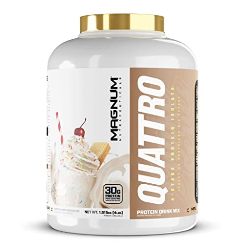 Magnum Nutraceuticals Quattro Vanilla Shake Series - 4lb - Whey Protein ...