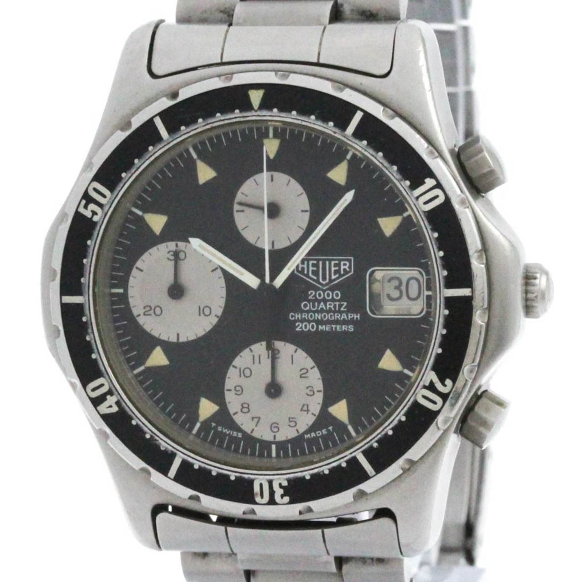 Pre-Owned TAG HEUER 2000 Chronograph Stainless Steel Quarzt Mens Watch ...