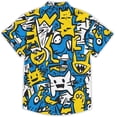 Byoo Little Boys Cartoon Graffiti Print Button Up Shirt Short Sleeve ...