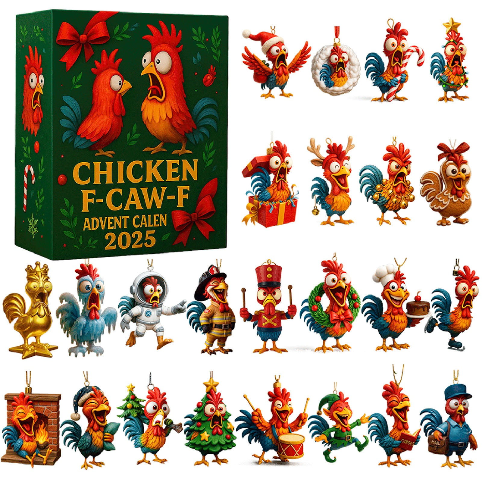 Chicken Advent Calendar 2025-2026,Chicken Themed Advent Calendar 2025 ...
