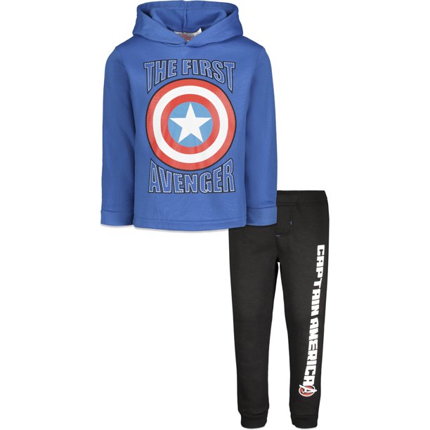 Marvel Avengers Captain America Toddler Boys Hoodie and Pants Outfit ...