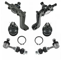 Front Inner & Outer Tie Rods with Sway Bar End Links Kit Set of 6 for ...