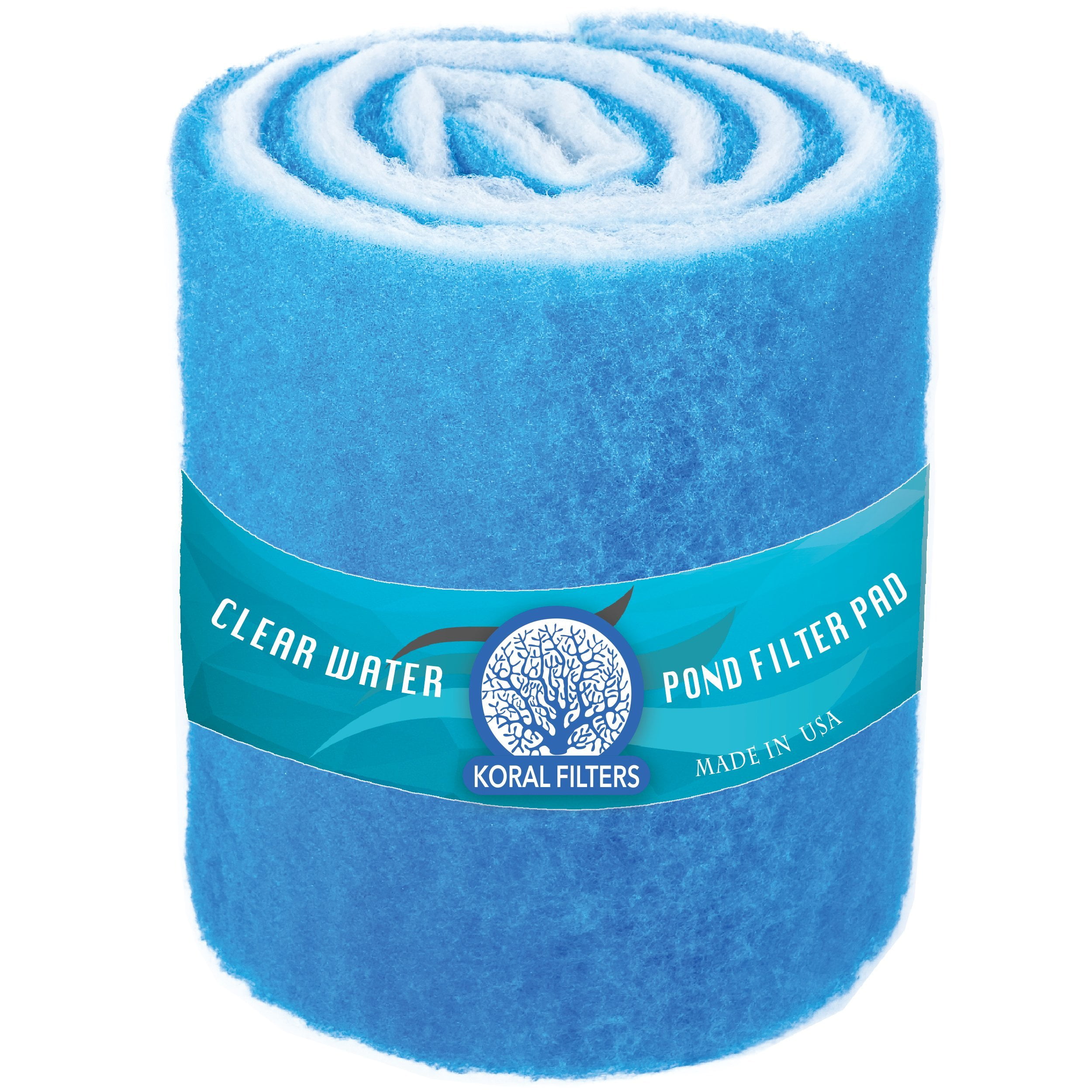 Koral Filters PRO Koi Pond Filter Pad Media Roll - Blue Bonded - 12 ...