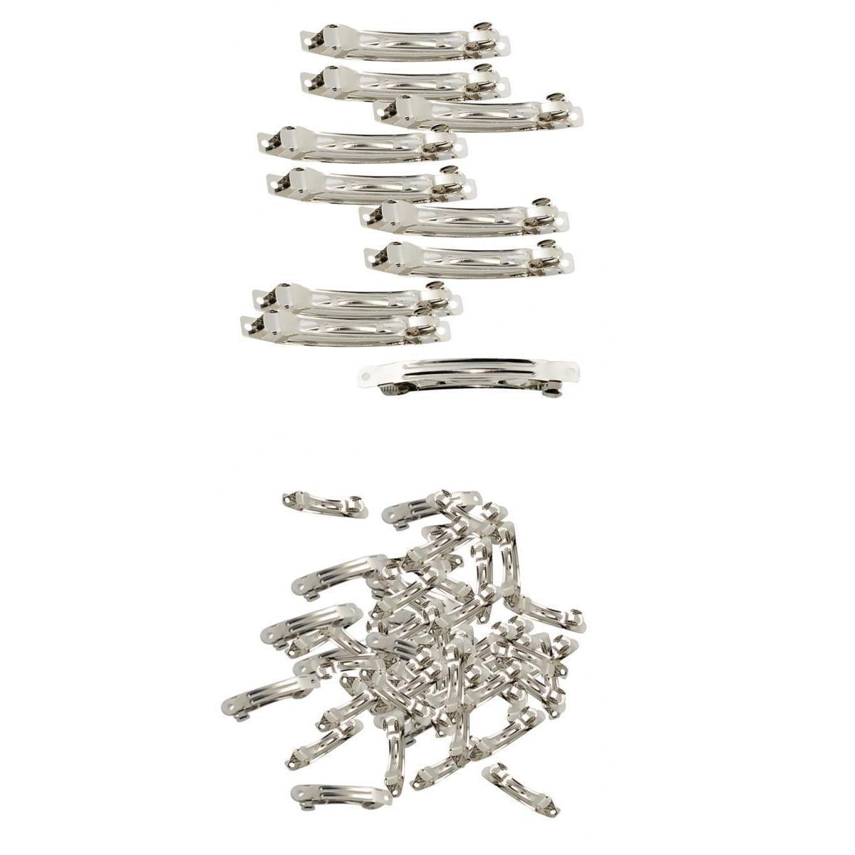 60PCS METAL FRENCH BARRETTE HAIR CLIPS FOR BOW CRAFT 8CM AND 4CM ...