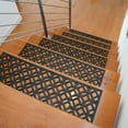 Rubber Cal 6 Piece Azteca Non Slip Outdoor Staircase Rubber Step Mats