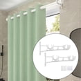 NEXAVKPR 8Pcs White Curtain Rod Holders for Home and Office Drapery ...