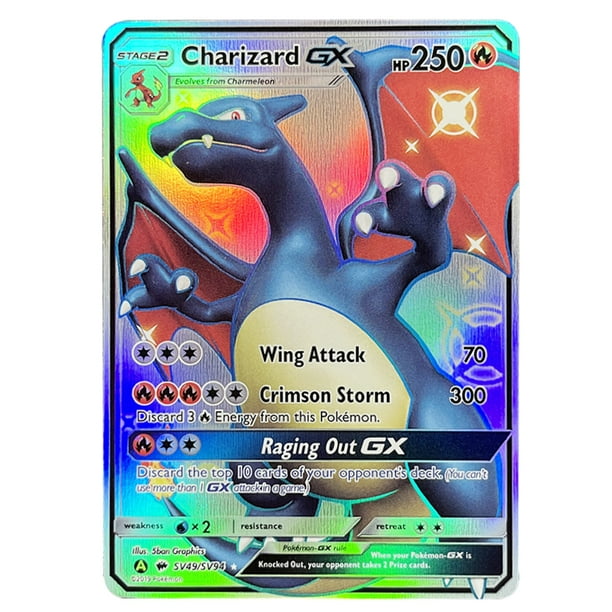 Tarjetas PKM holográficas Charizard Ex GX Rainbow Blastoise VMAX ...