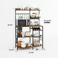 6-Tier Kitchen Bakers Rack with Hutch, Microwave Oven Stand with Wine ...