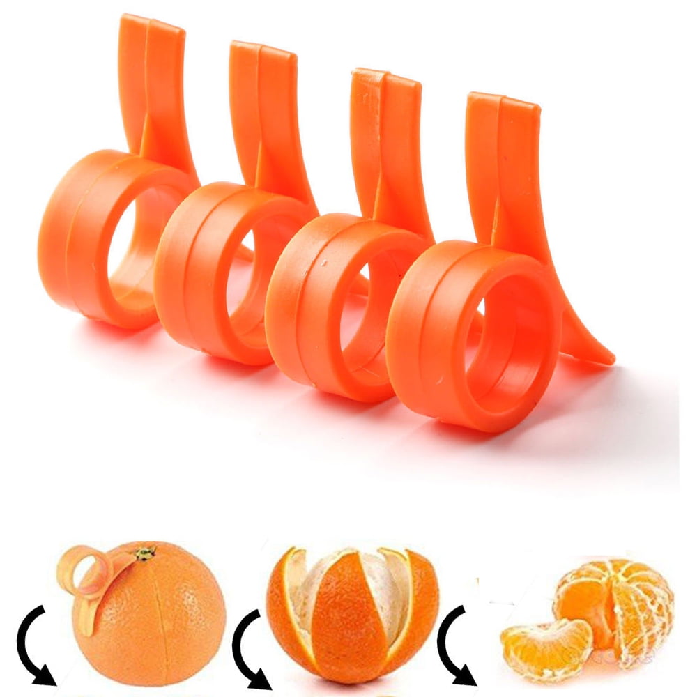 4 Pc Orange Peeler Kitchen Tool Gadgets Lemon Lime Fruit Slicer Plastic ...