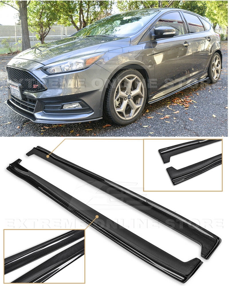 Add On Bottom Line CARBON FIBER Side Skirt Rocker Panels Extension For ...