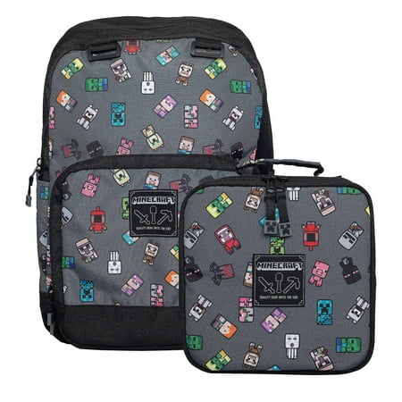 Official Kids Minecraft Backpack Lunch Box Set School Boys Girls ...