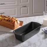 Mainstays Non-Stick Long Bread Loaf Pan, 12''X5'', Gray, Carbon Steel ...