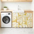 Gold Leaf Cabinet Curtains 10" W x 11" L Tropical Country Watercolor ...