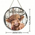 Welcome Hanging Sign Bohemian Cut to Clear Glass Outdoor Living Ideas ...