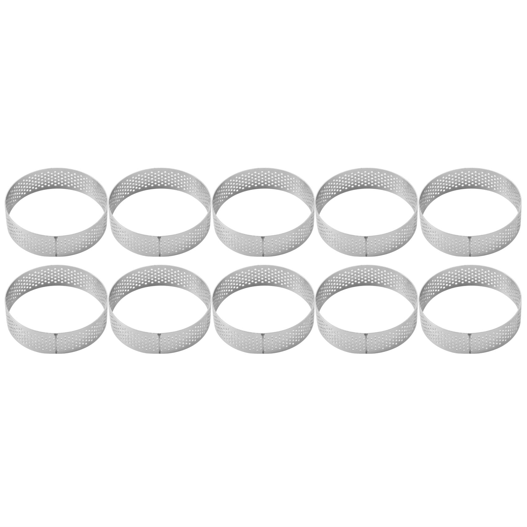 Click here for Unbranded 10pcs Circular Tart Rings With Holes Sta... prices
