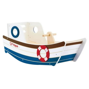 Hape: Captains Rocking Boat - Wooden Ride-On Seat Chair Rocker, Rowers ...
