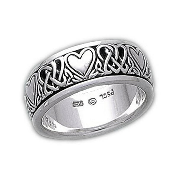 Silver Insanity - Sterling Silver Celtic Heart Knot Spinner Ring ...