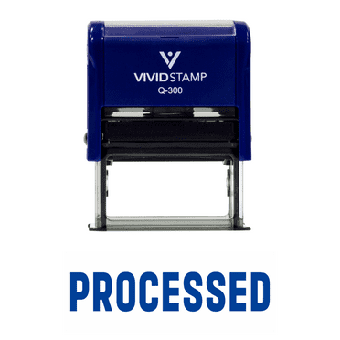 ACCEPTED Self Inking Rubber Stamp (Blue Ink) - Large - Walmart.com