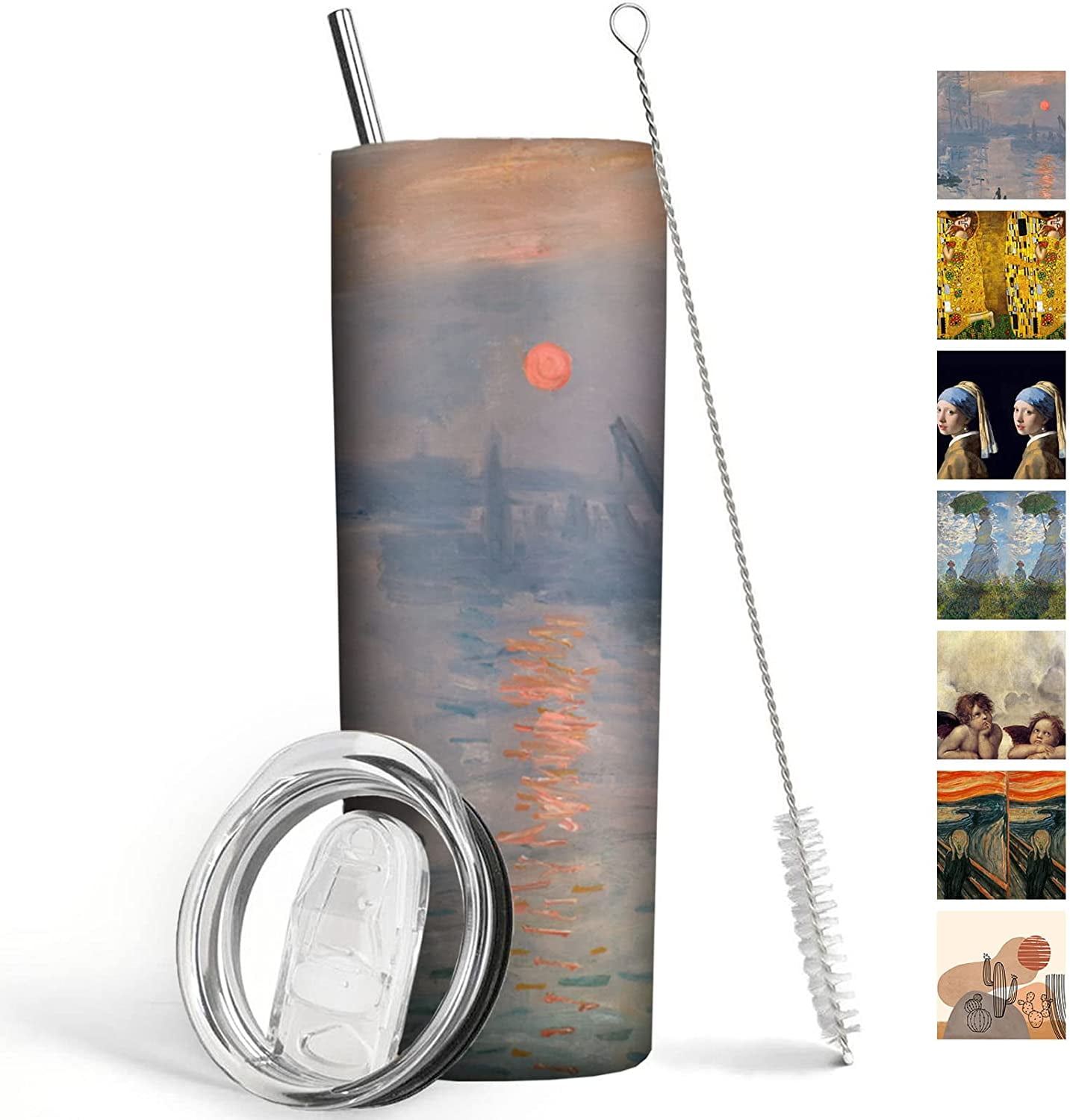 Sunrise Painting Tumbler 20 oz Travel Coffee Mug Art Skinny Tumblers ...