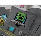 Minecraft Full Size Comforter Set, Kids Gaming Bedding, 100% Microfiber ...