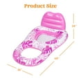 SYNCFUN Pink Inflatable Pool Lounge Float Chair, Adult Recliner with ...