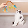 Elastic Mesh Self-Stimulating Cat Toy with Catnip, Lively Feathers ...