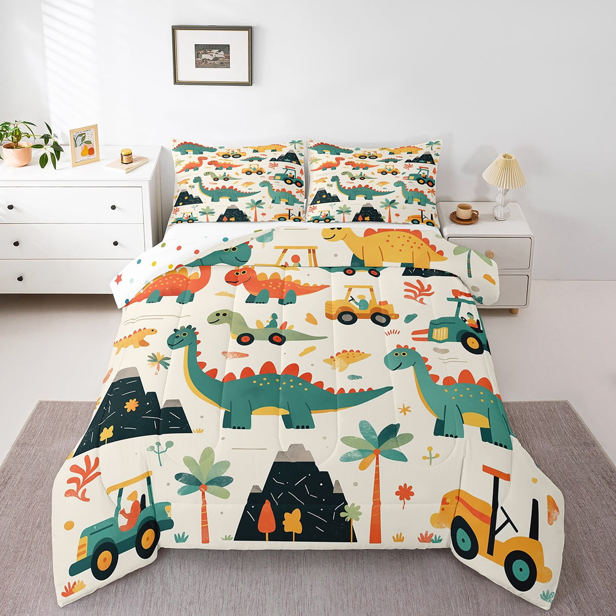 Click here for Yst Cute Dinosaur Kids Comforter Sets Twin Size Ca... prices