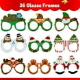 Joyfy 36 Pcs Christmas Paper Glasses Frame Christmas Party Glasses ...