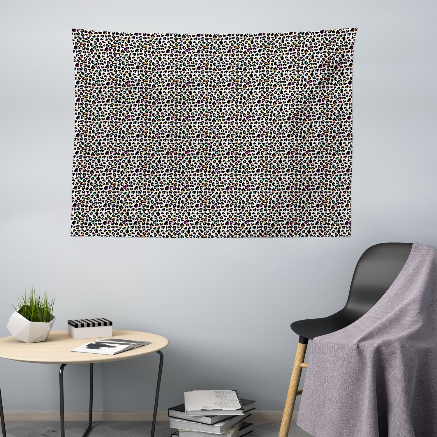 Leopard Print Tapestry, Repetitive Pattern of Modernized Big Cat Skin ...