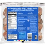 Great Value Boneless Skinless Diced Chicken Breast, 2 lb (Frozen ...