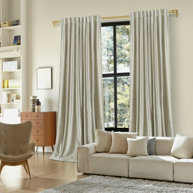 Lapalife 2 Panels Crushed Velvet Blackout Curtains 84 inches Length Rod Pocket Thermal Insulated Soft Velvet Drapes for Bedroom Living Room Champagne Walmart