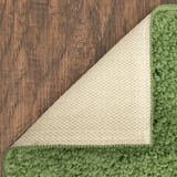 Mainstays Traditional Solid Green Shag Indoor Area Rug, 5' x 7 ...
