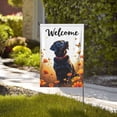 Black Labrador Welcome Garden Flag 12x18 Inch Double Sided Cute Dog ...